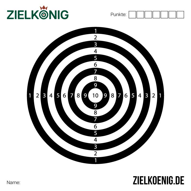 Kostenlose Zielscheibe Wechselringe - Zielkönig