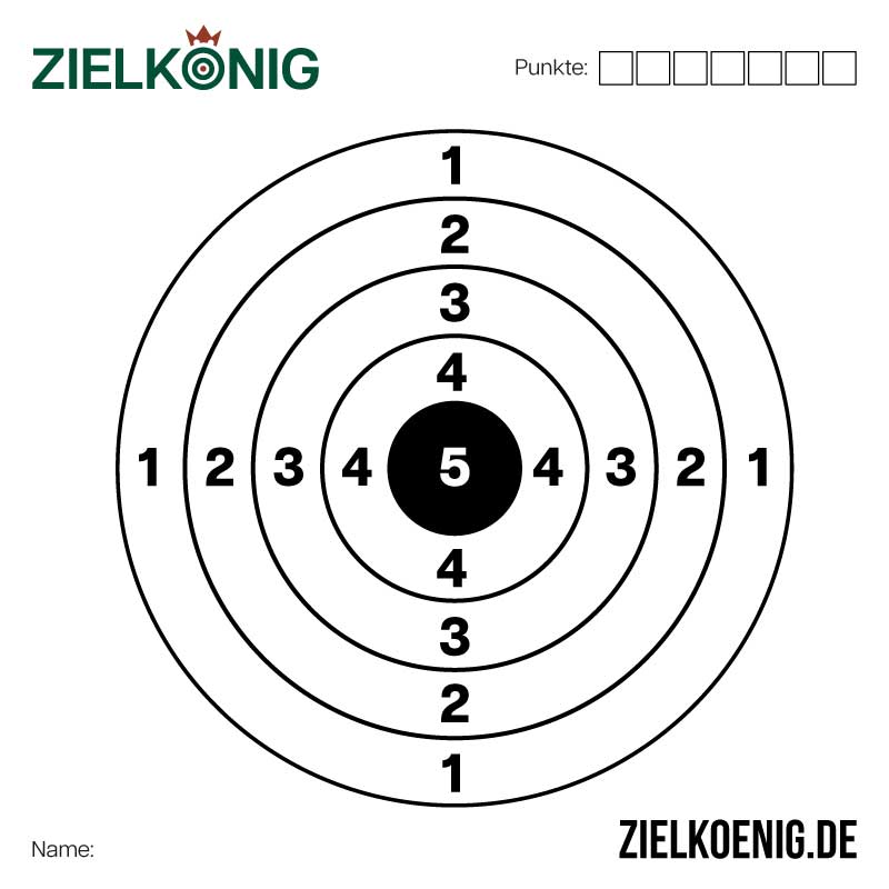 Kostenlose Zielscheibe speziell für Softairs - Zielkönig